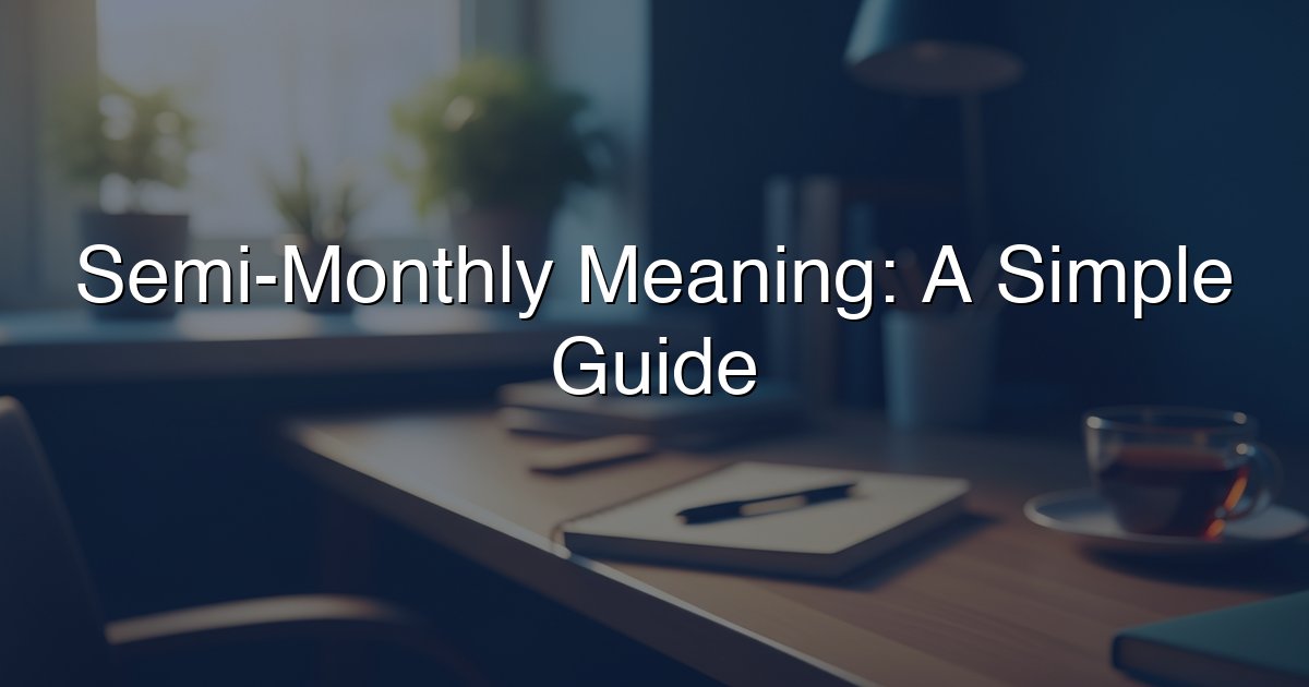 Semi-Monthly Meaning: What It Is and Why It Matters (2026)
