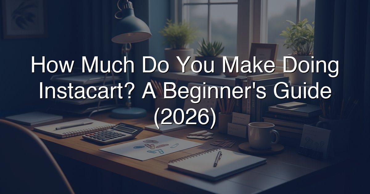 How Much Do You Make Doing Instacart? A Beginner's Guide (2026)