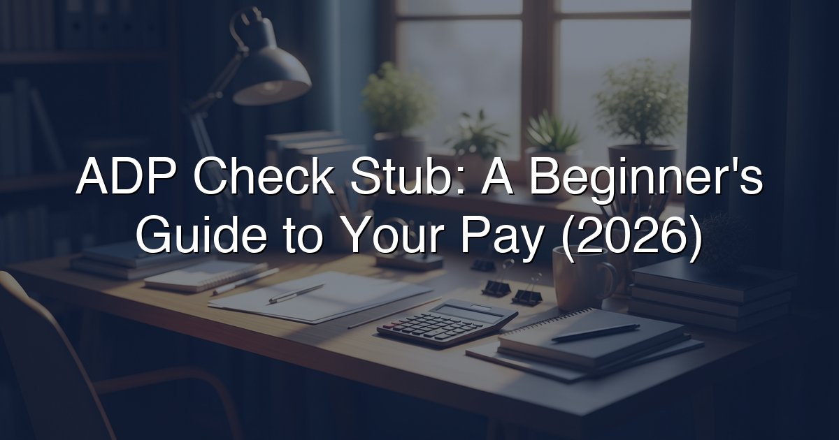 ADP Check Stub: A Beginner's Guide to Your Pay (2026)